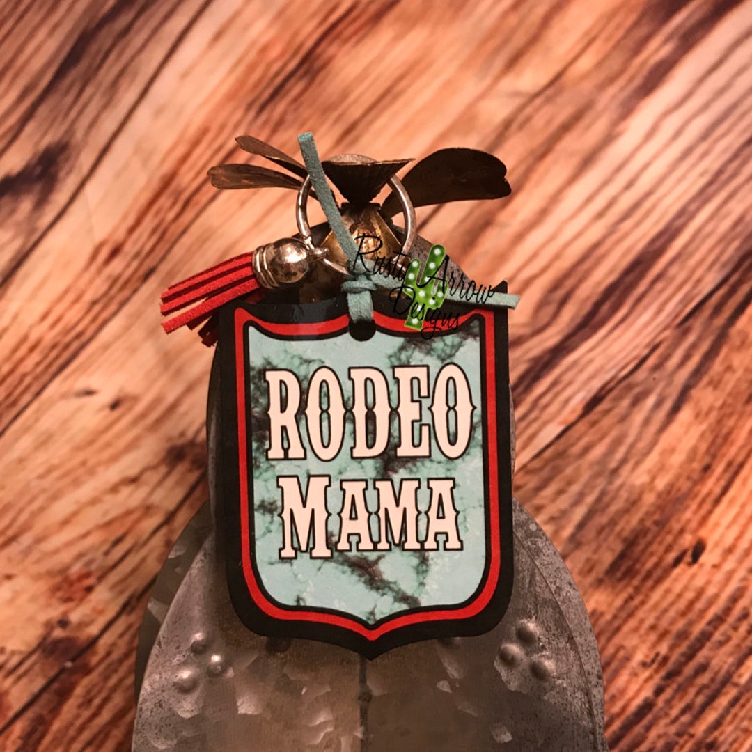 Rodeo Back Tag Turquoise Rodeo Mama - Etsy