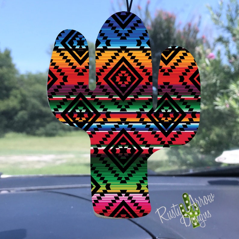 Black Aztec Serape Cactus Air Freshener - Etsy