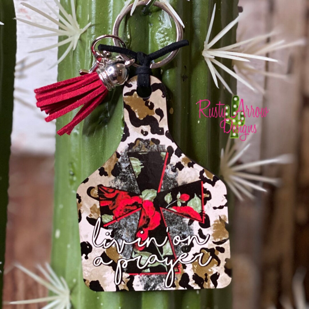 Cheetah Living on a Prayer Livestock Cattle Ear Tag - Etsy