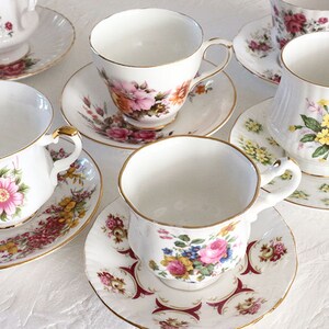 14 Gorgeous Mismatched Tea Cups With Mismatched Saucers - Etsy