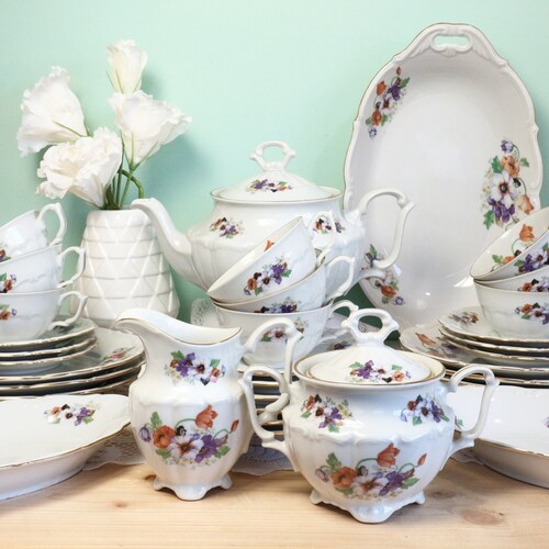 Complete Vintage Tea Set Afternoon Tea Set Service for 12 - Etsy