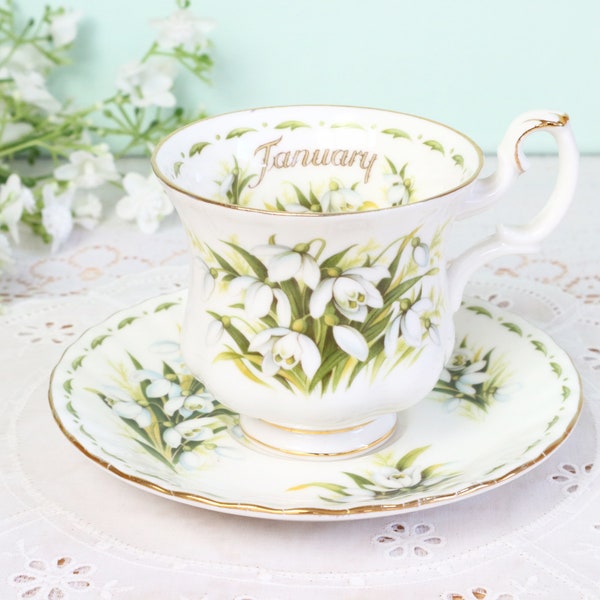 January Tea Cup - Etsy