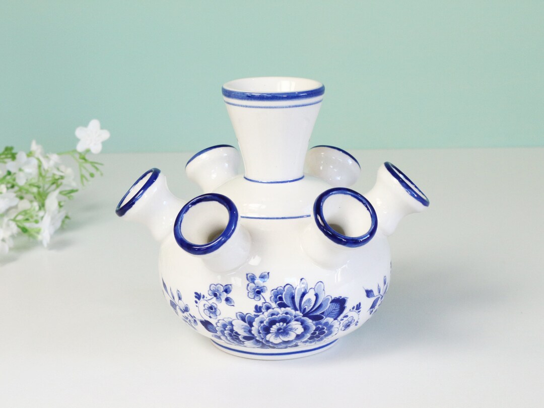 Small Tulip Vase With a Traditional Delft Blue Decoration - Etsy