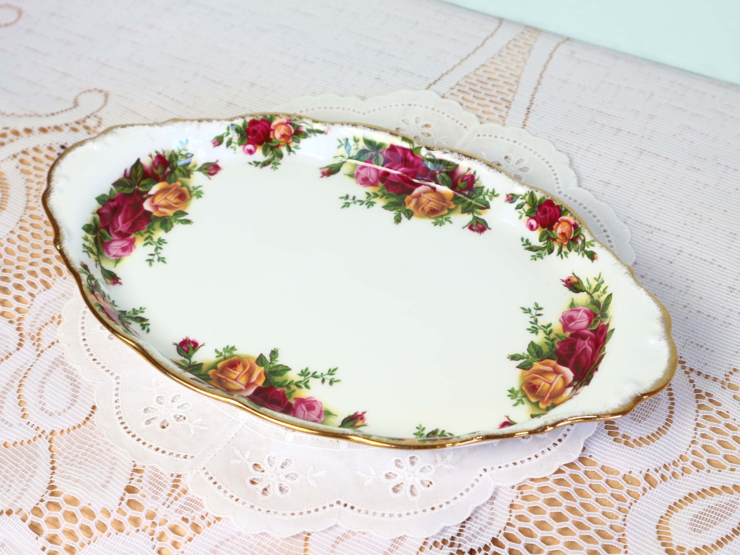 Vintage Royal Albert Old Country Roses Tray. - Etsy Singapore