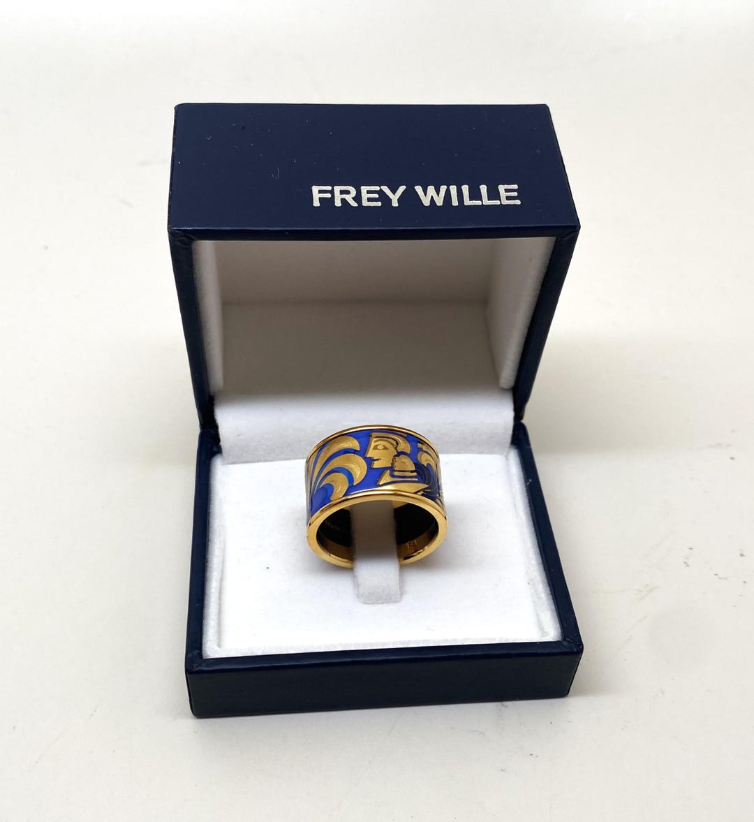 Frey Wille Blue Enamel & Gold Plated Magic Sphinx Diva Ring 8 - Etsy
