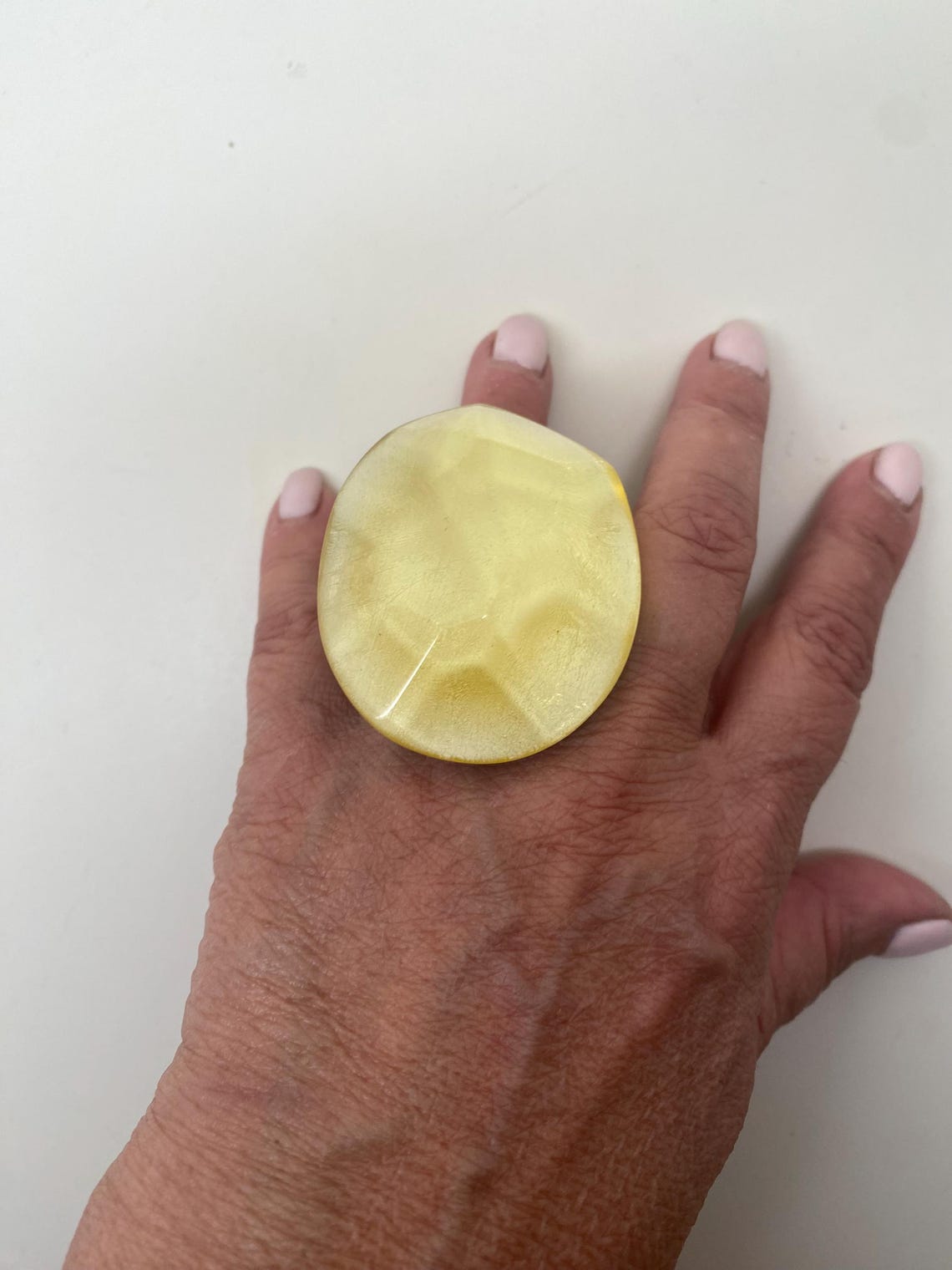 Gorgeous Gerda Lynggaard Monies Massive Lucite Gold Foil Ring Size 8 - Etsy