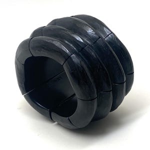 Exquisite Monies Gerda Lynggaard Ebony Wood Massive Bangle Bracelet - Etsy