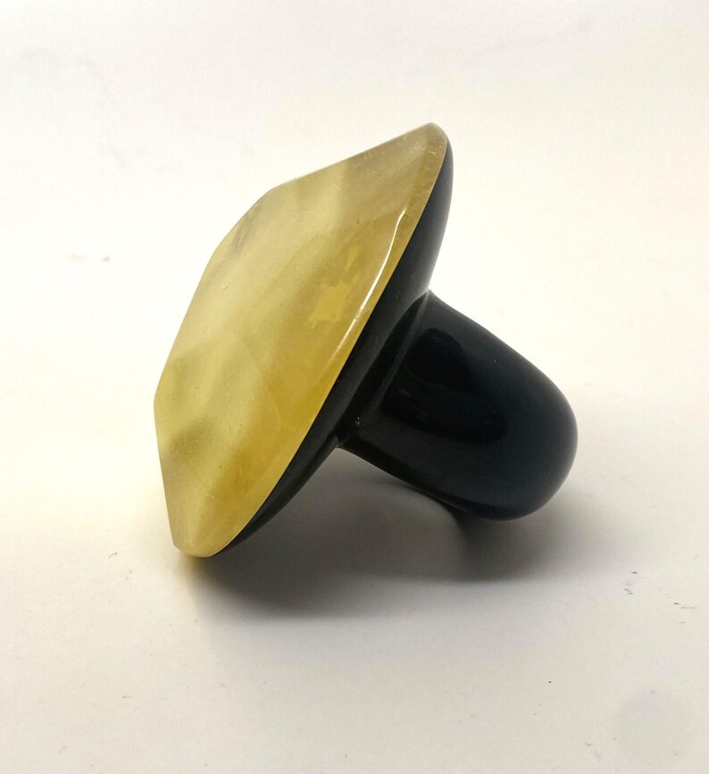 Gorgeous Gerda Lynggaard Monies Massive Lucite Gold Foil Ring Size 8 - Etsy