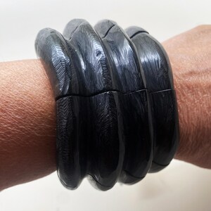 Exquisite Monies Gerda Lynggaard Ebony Wood Massive Bangle Bracelet - Etsy