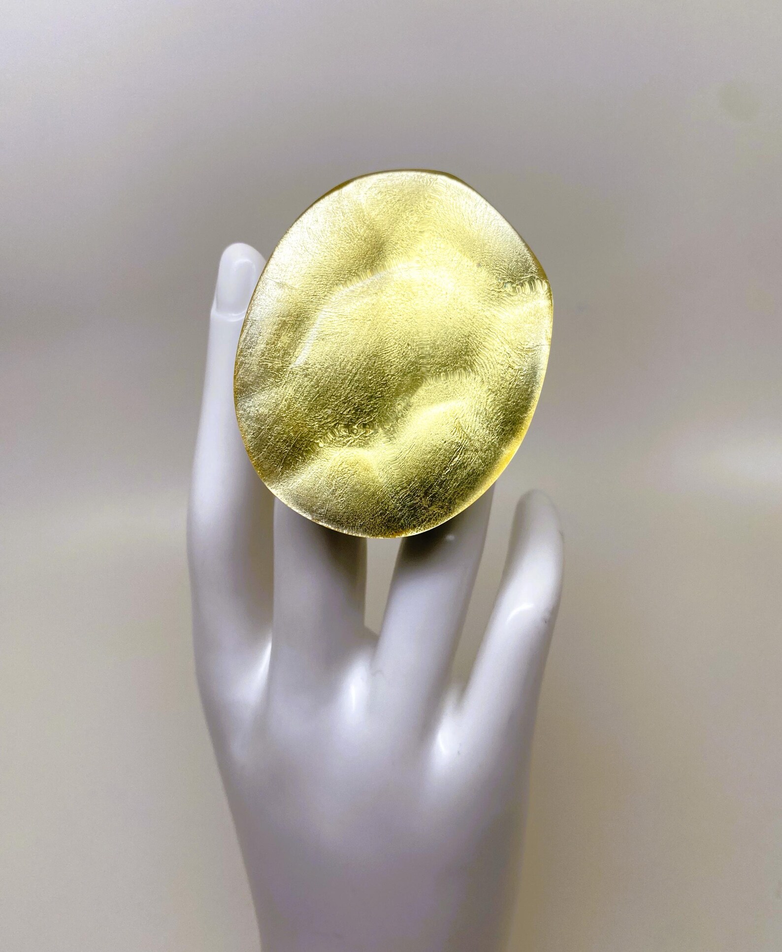 Gorgeous Gerda Lynggaard Monies Massive Lucite Gold Foil Ring Size 8 - Etsy