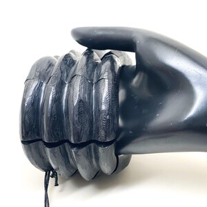 Exquisite Monies Gerda Lynggaard Ebony Wood Massive Bangle Bracelet - Etsy