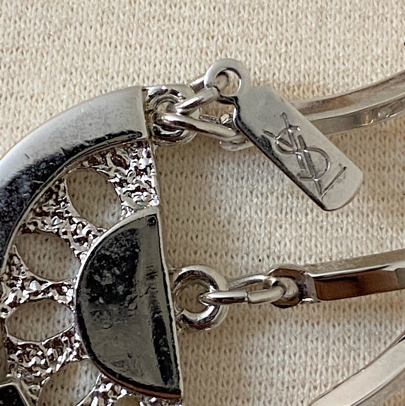 Authentic Vintage Yves Saint Laurent YSL Silver Tone Triple - Etsy