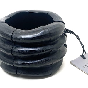 Exquisite Monies Gerda Lynggaard Ebony Wood Massive Bangle Bracelet - Etsy