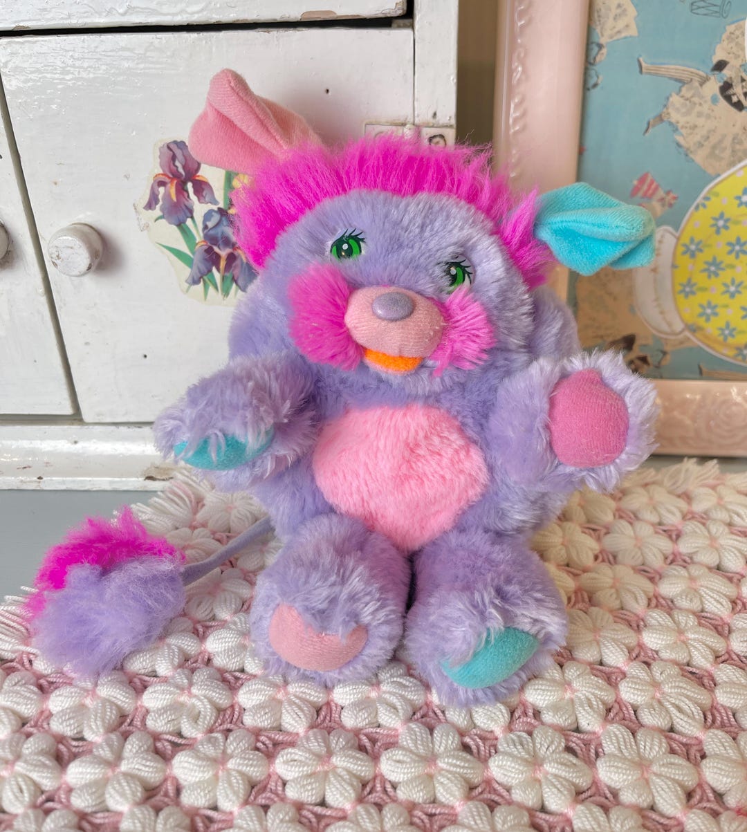 Vintage Pretty Bit RARE Mattel Purple Popples Small Plush 1980s - Etsy