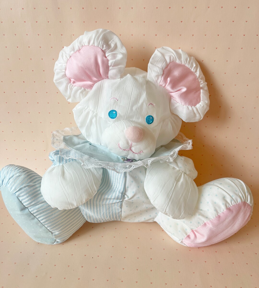 Vintage Puffalumps Mouse Plush 1980s Blue Bear Puppy - Etsy Canada