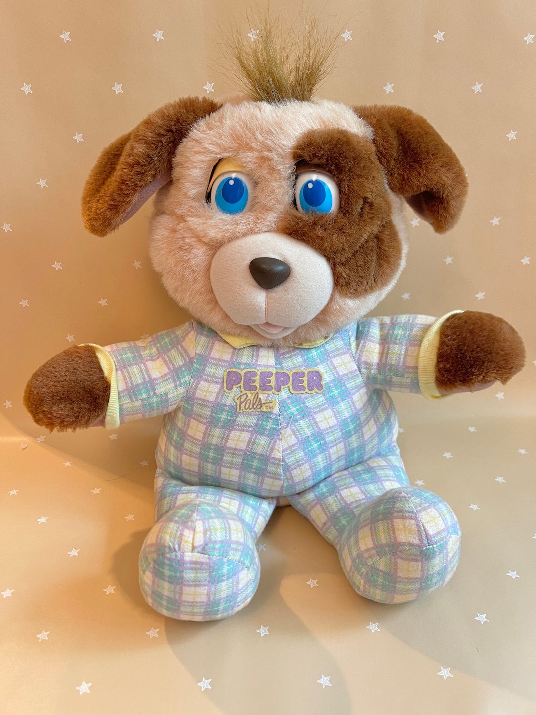 Vintage Galoob Peeper Pals Light up Dog Working Plush 1990 - Etsy