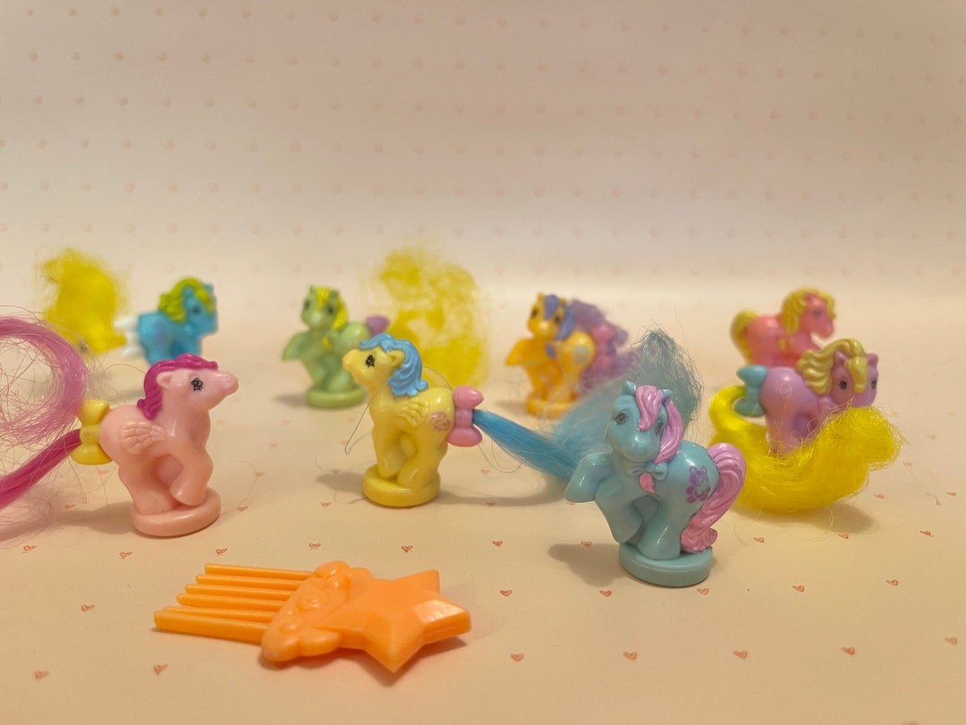 Vintage My Little Pony Petite Ponies Lot Mini Figures 1980s Hasbro Rare ...