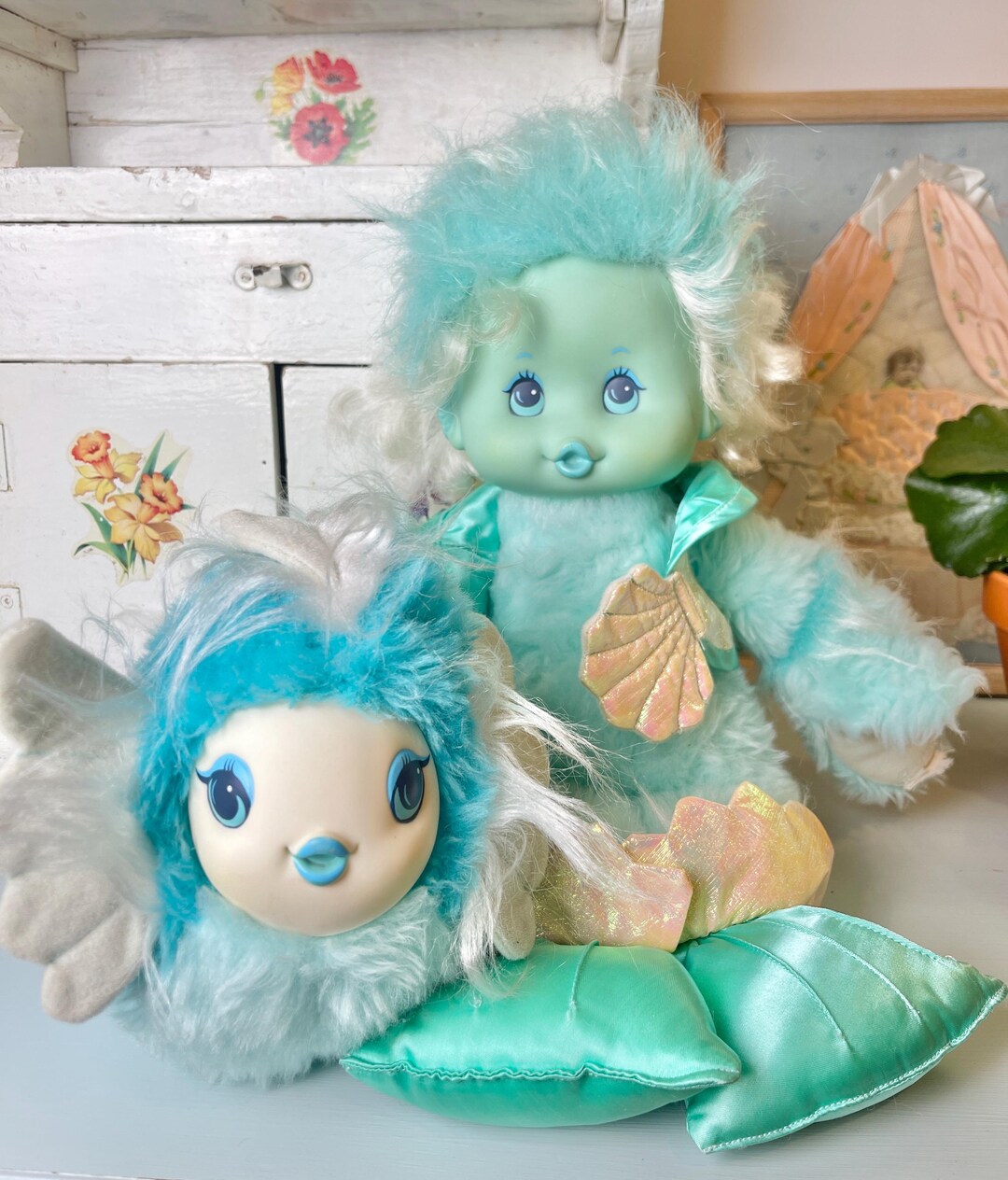 Vintage Doug and Debby Hennings WONDER WHIMS Seashell & Angelfish 1985 ...