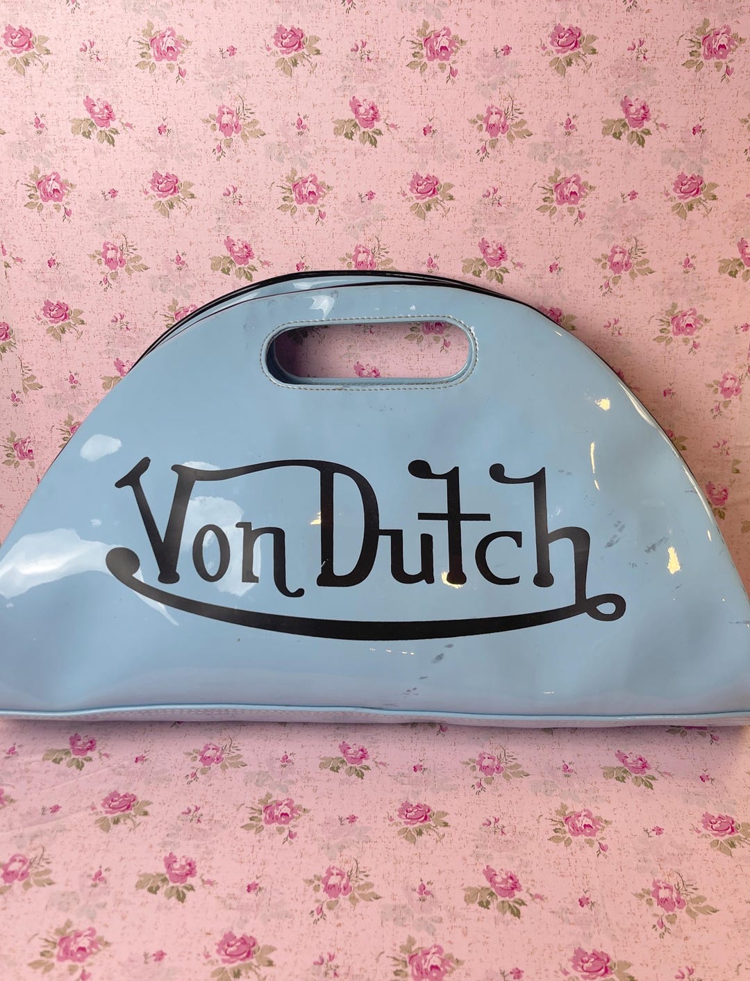 Vintage Blue Vinyl Large Von Dutch Purse 2000s Y2K - Etsy