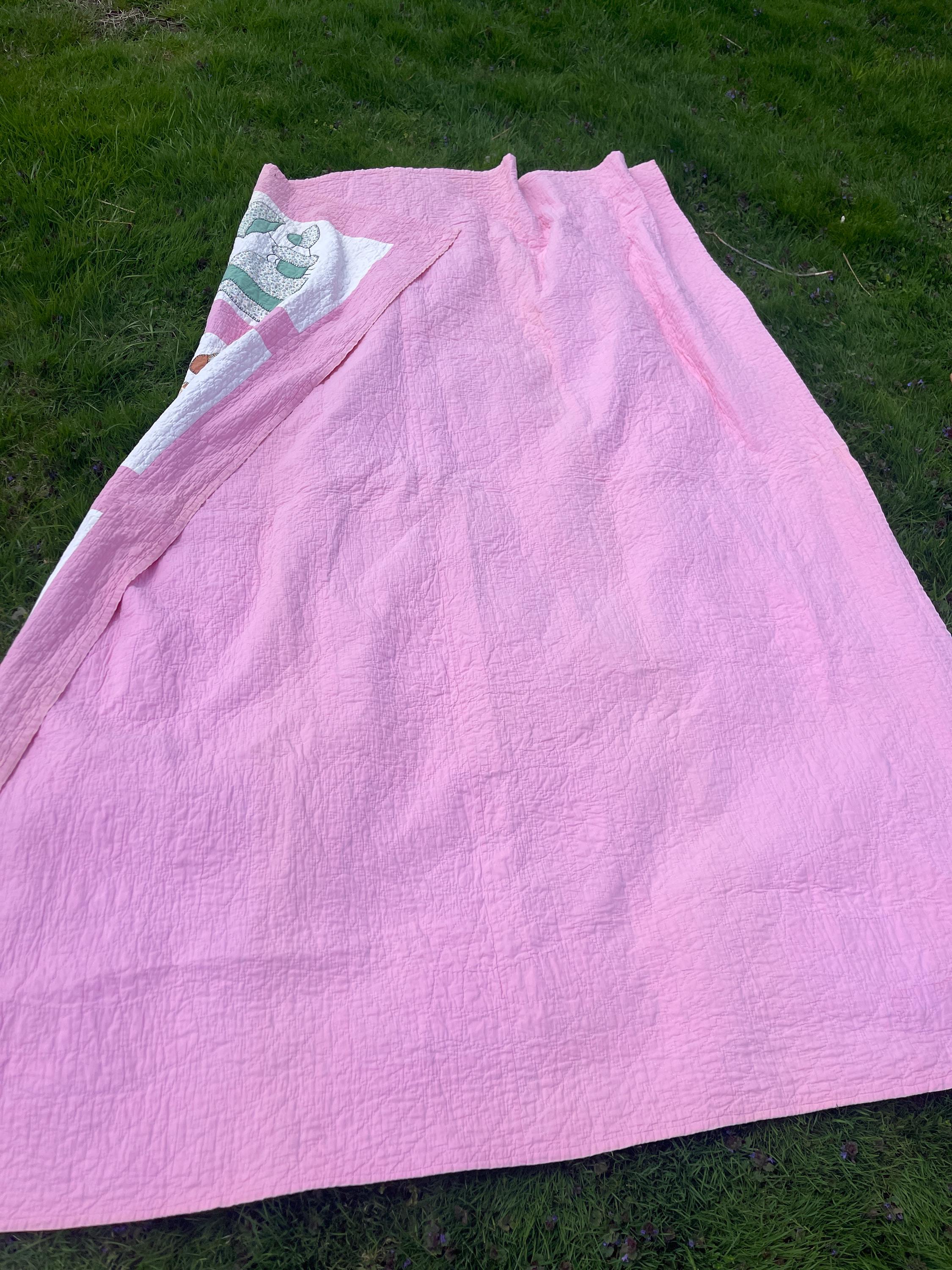 Vintage 1940s Sunbonnet Sue Patchwork Quilt Blanket Pink Cotton - Etsy