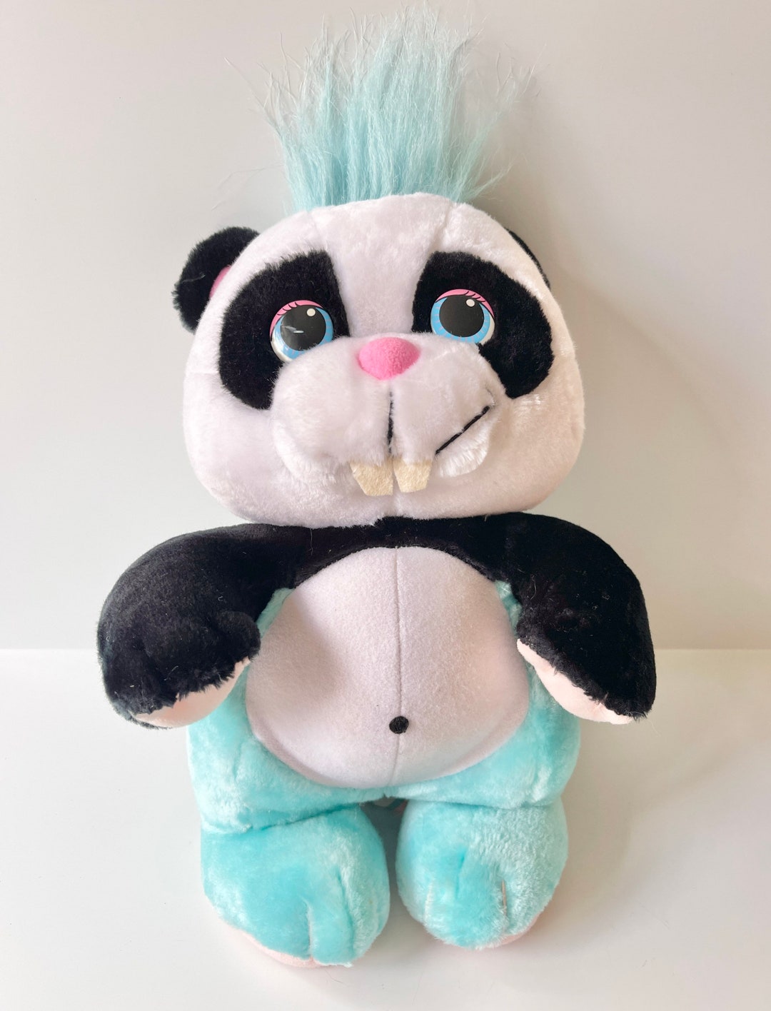 Vintage Wuzzles Panda Pandeaver 1980s Beaver RARE Hasbro Plush Wuzzle ...