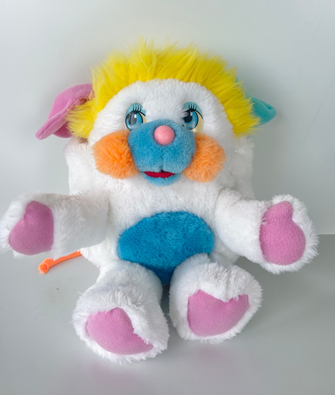 Vintage Mattel Puffball Popples Plush White Yellow Hair 1980s - Etsy