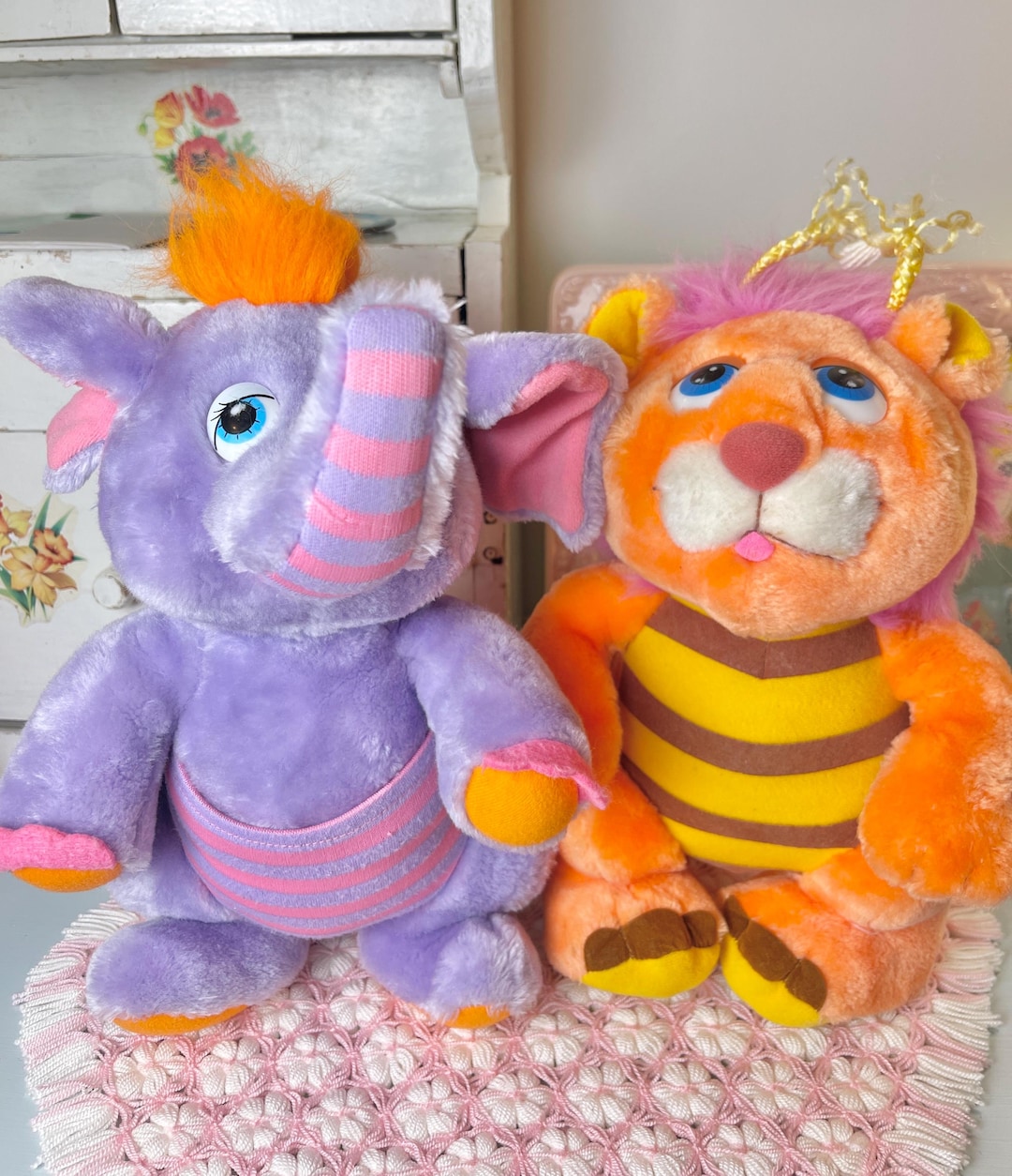 Vintage Wuzzles Lot Elephant Lion Plush 1980s - Etsy