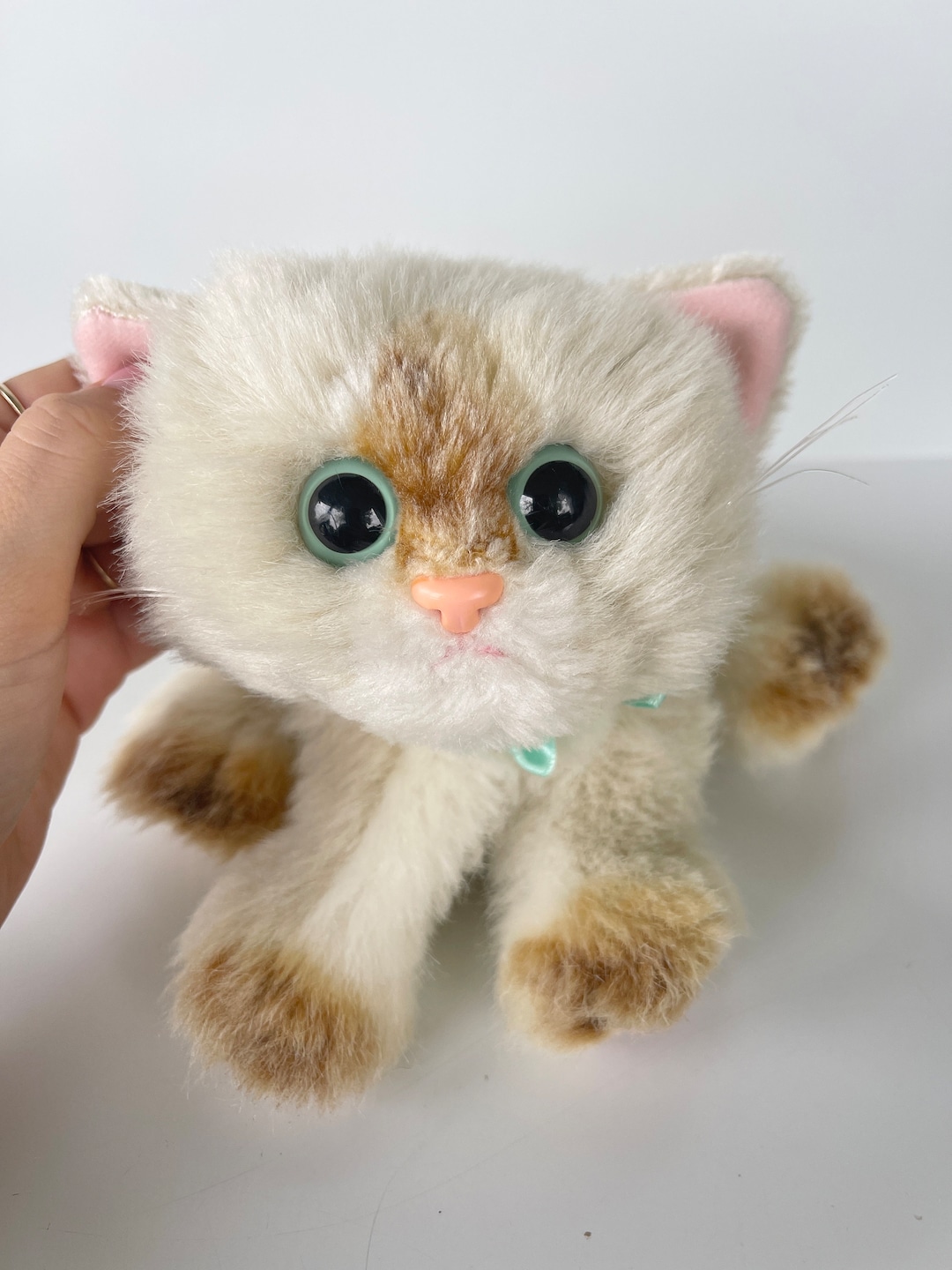 Vintage Kitty Kitty Kittens Plush Siamese Cat 1990s Tyco Dsi Satin Bow ...