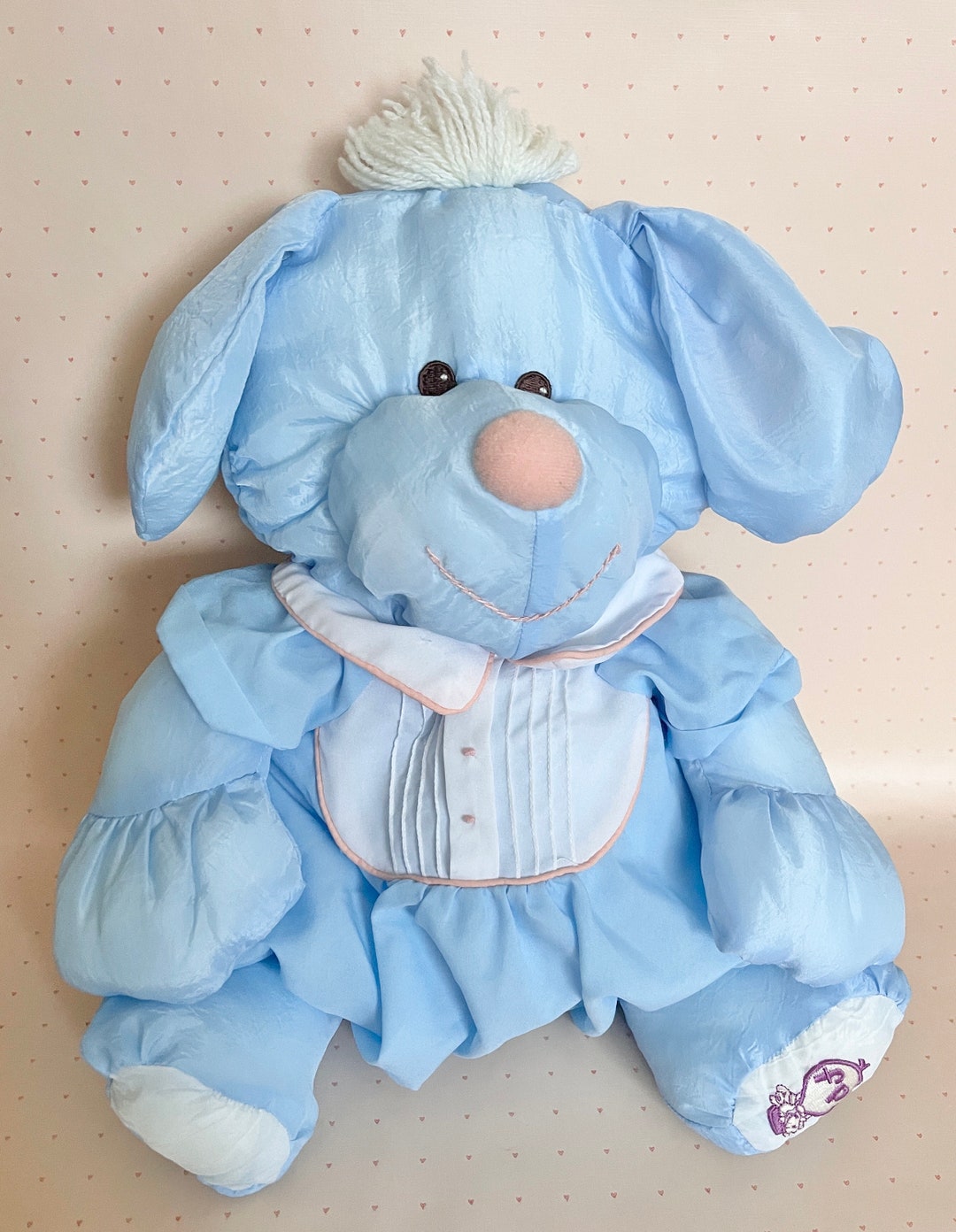 Vintage Rare 1980s Puffalump Blue Bunny With Outfit Fisher Price Plush ...