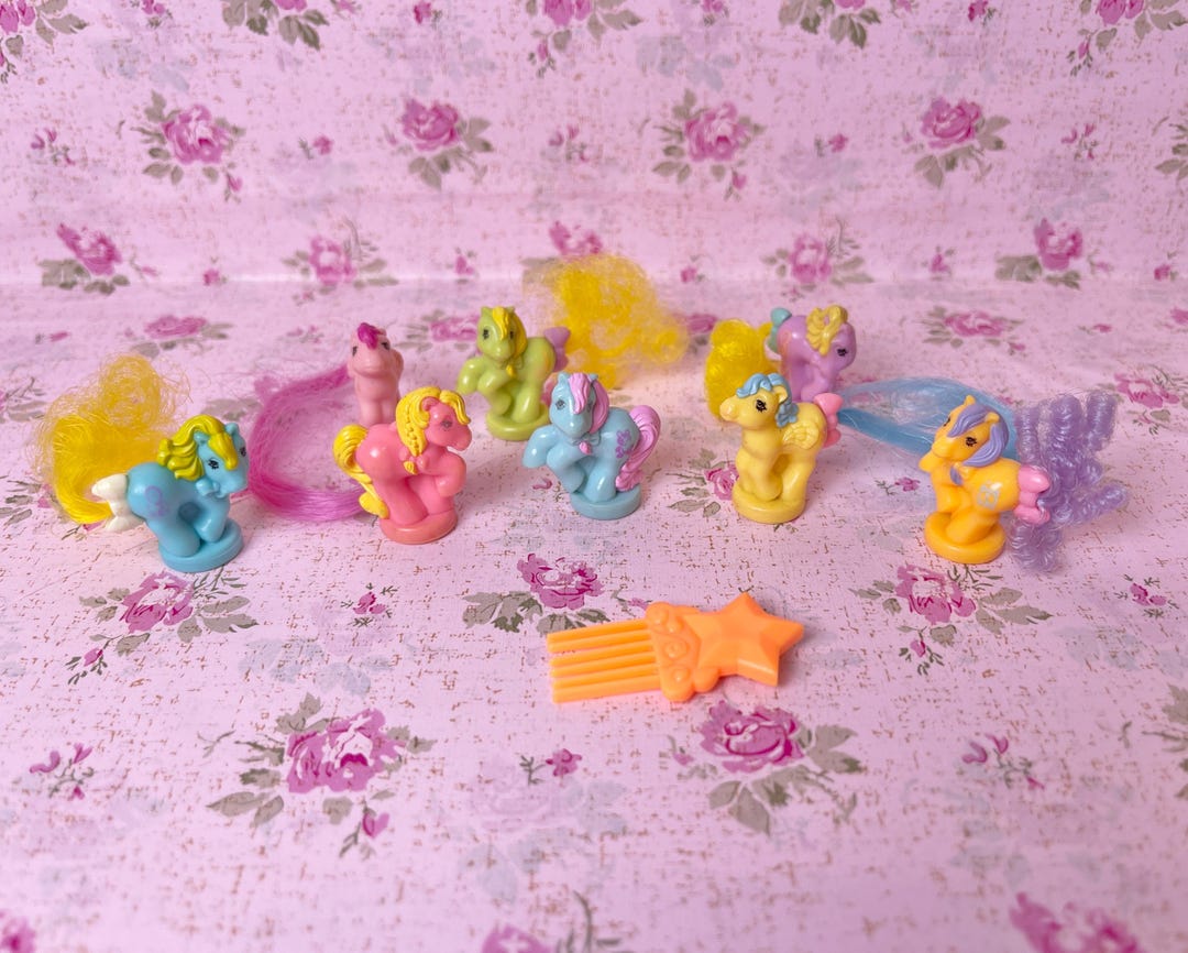 Vintage My Little Pony Petite Ponies Lot Mini Figures 1980s Hasbro Rare ...