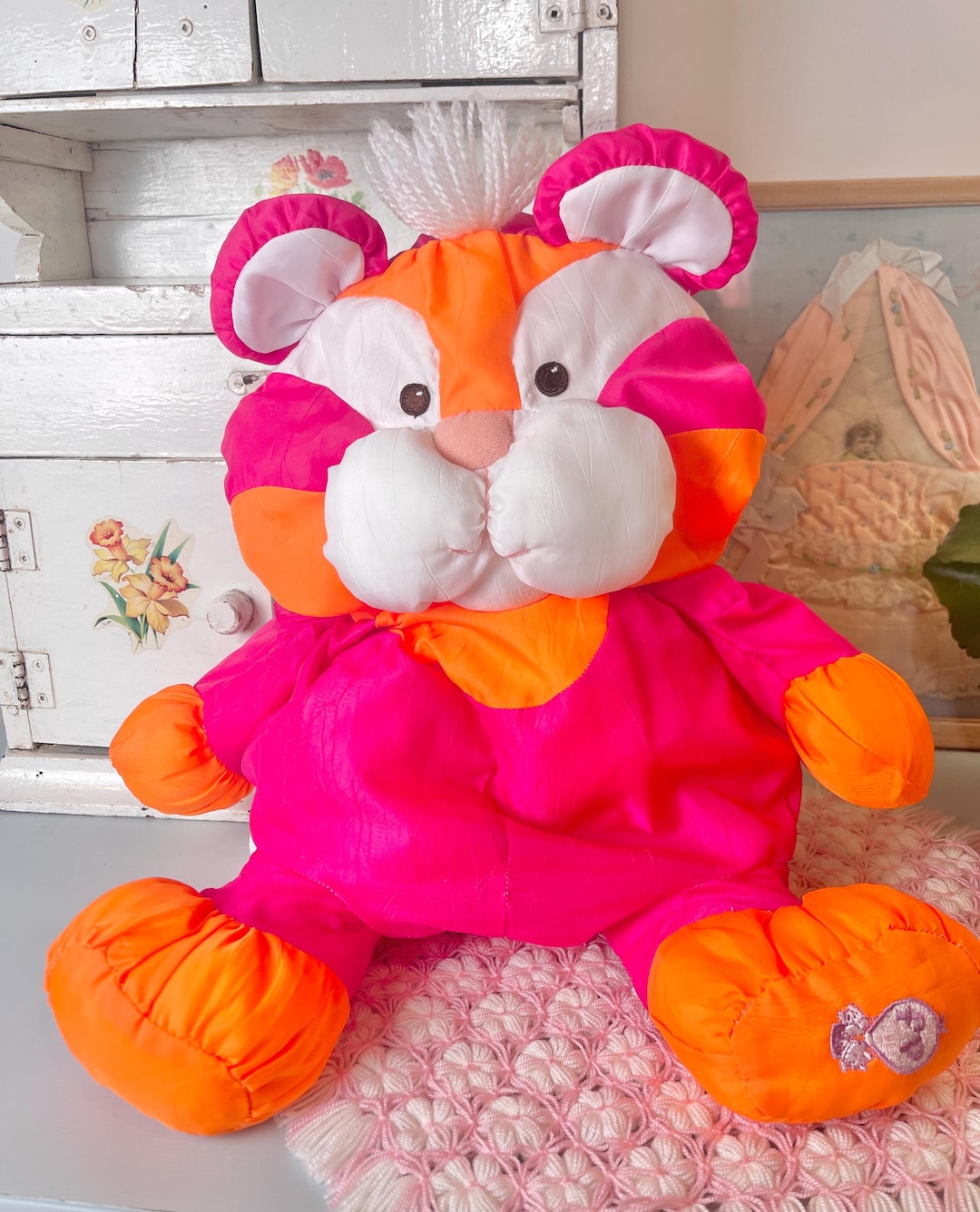 Vintage Pink Puffalumps Tiger Plush Puffalumps 1980s - Etsy