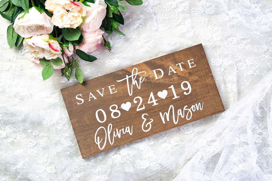 Save the Date Sign, Engagement Photo Prop, Save the Date Photo Prop ...