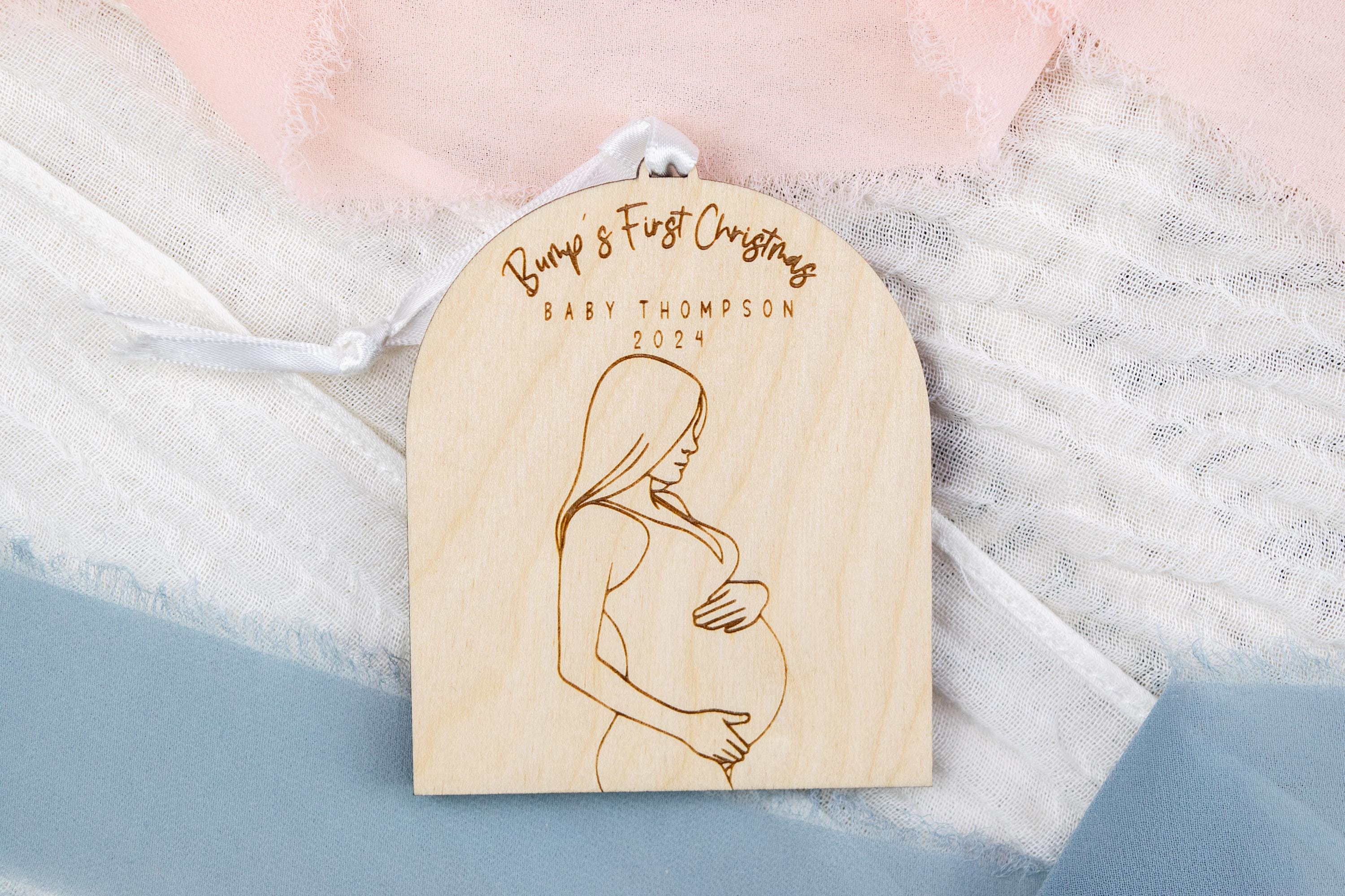 Bumps First Christmas, Pregnancy Announcement, Personalized Baby ...