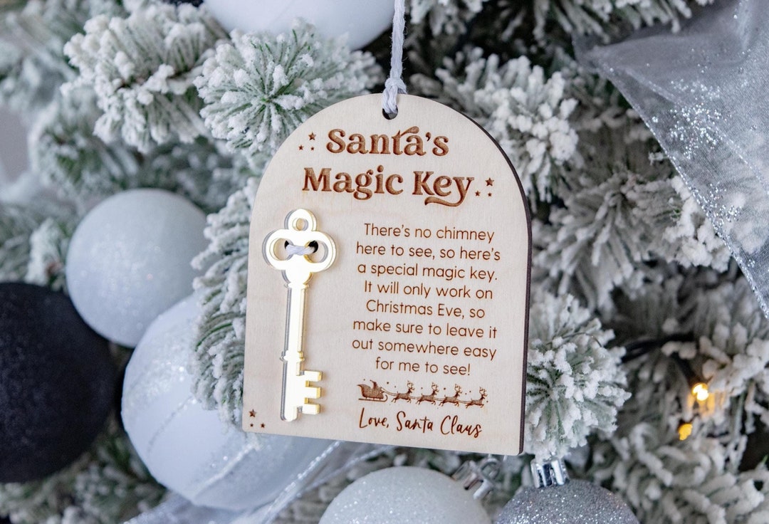 Santas Magic Key Ornament, Santa's Key Door Hanger, Kids Ornament ...