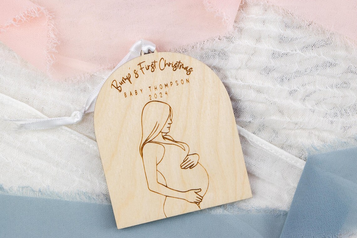 Bumps First Christmas, Pregnancy Announcement, Personalized Baby ...