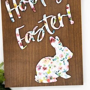 Hoppy Easter Sign Easter Decorations Happy Easter Sign - Etsy
