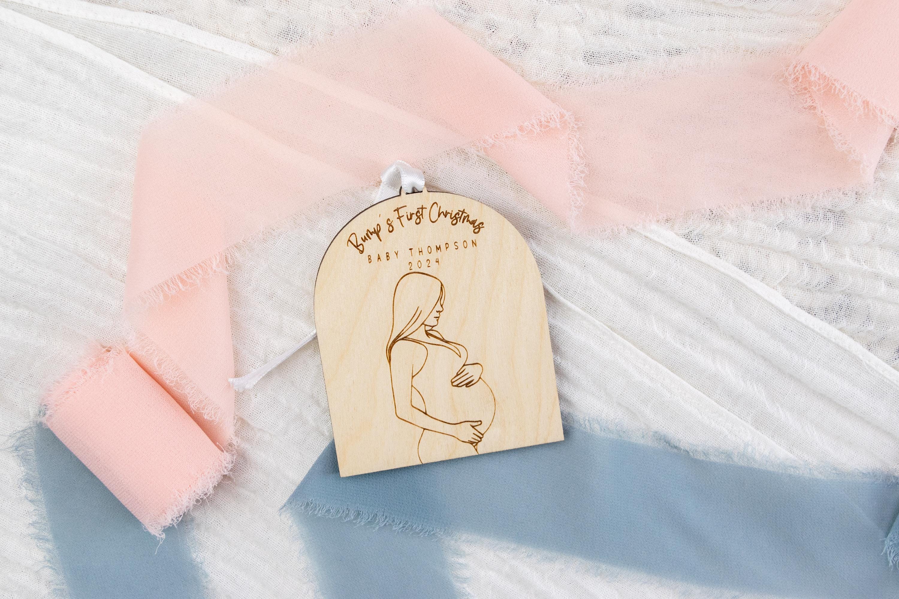 Bumps First Christmas, Pregnancy Announcement, Personalized Baby ...