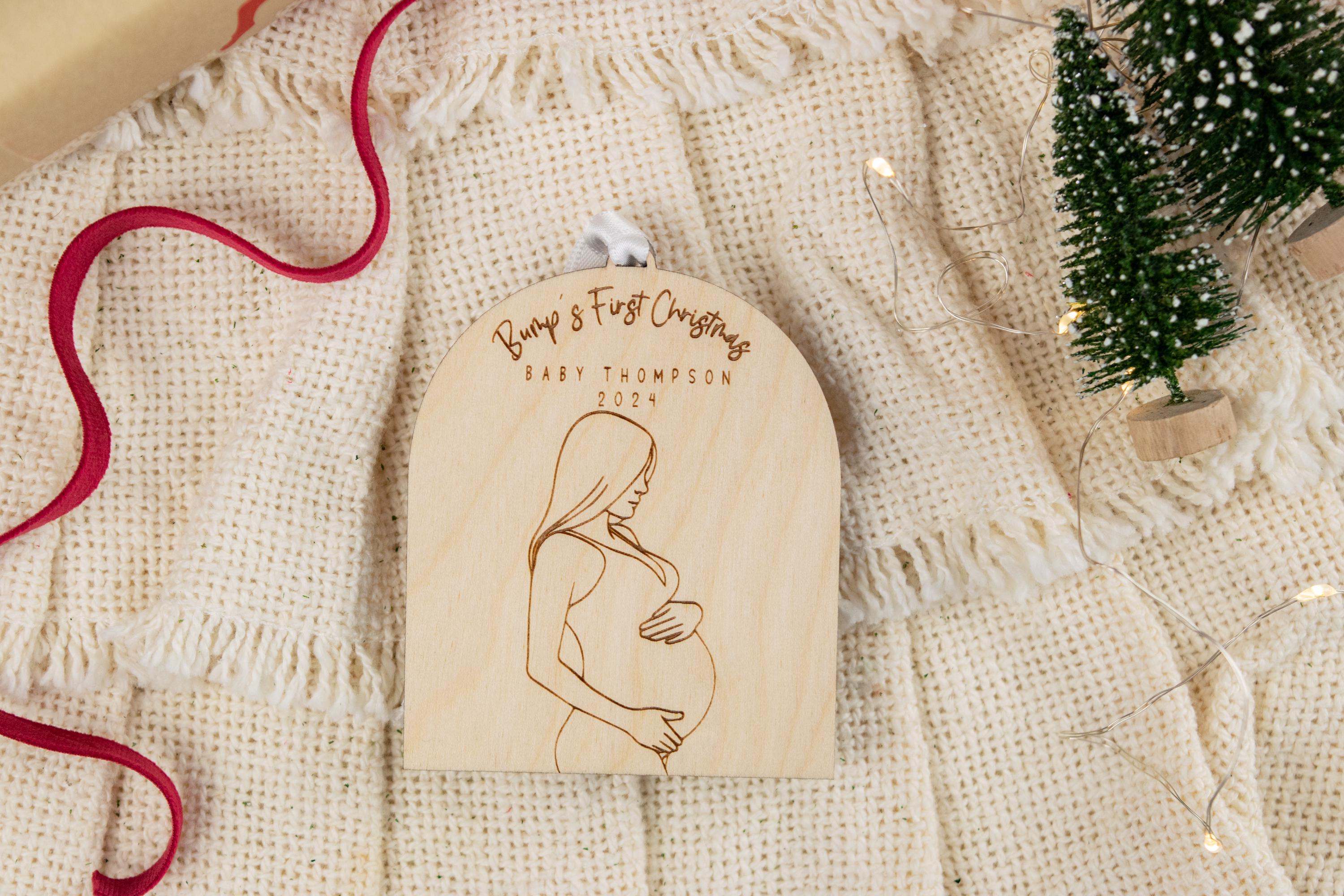 Bumps First Christmas, Pregnancy Announcement, Personalized Baby ...