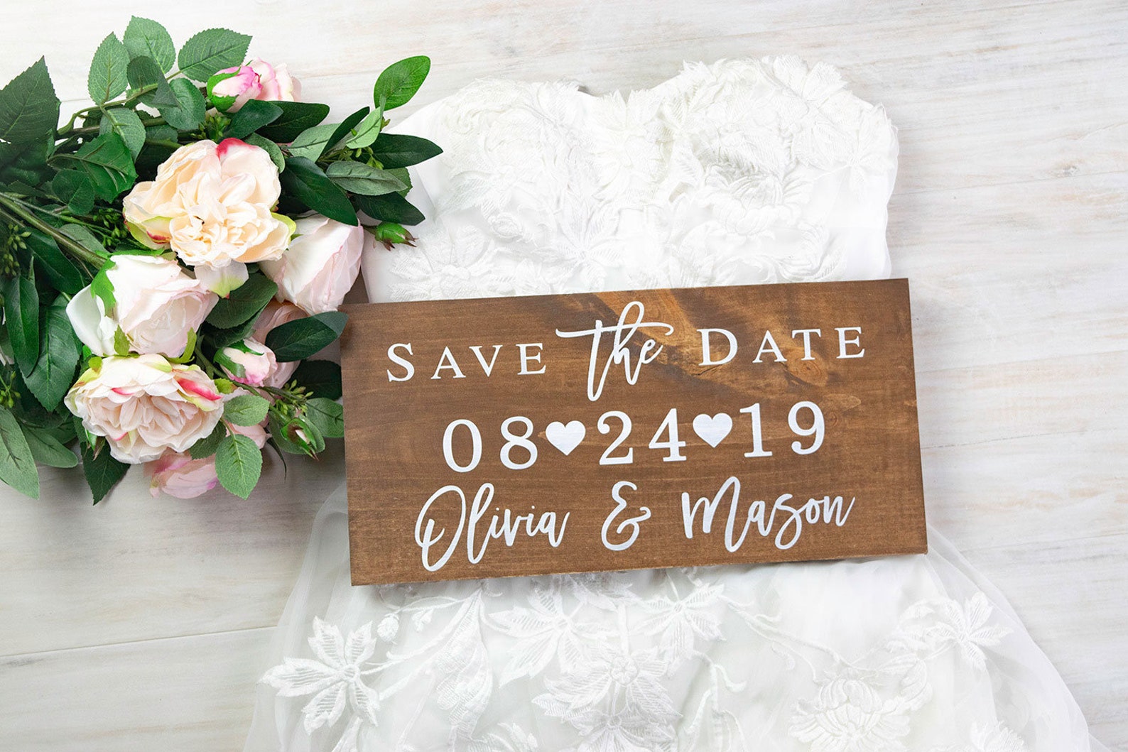Save the Date Sign Engagement Photo Prop Save the Date Photo - Etsy