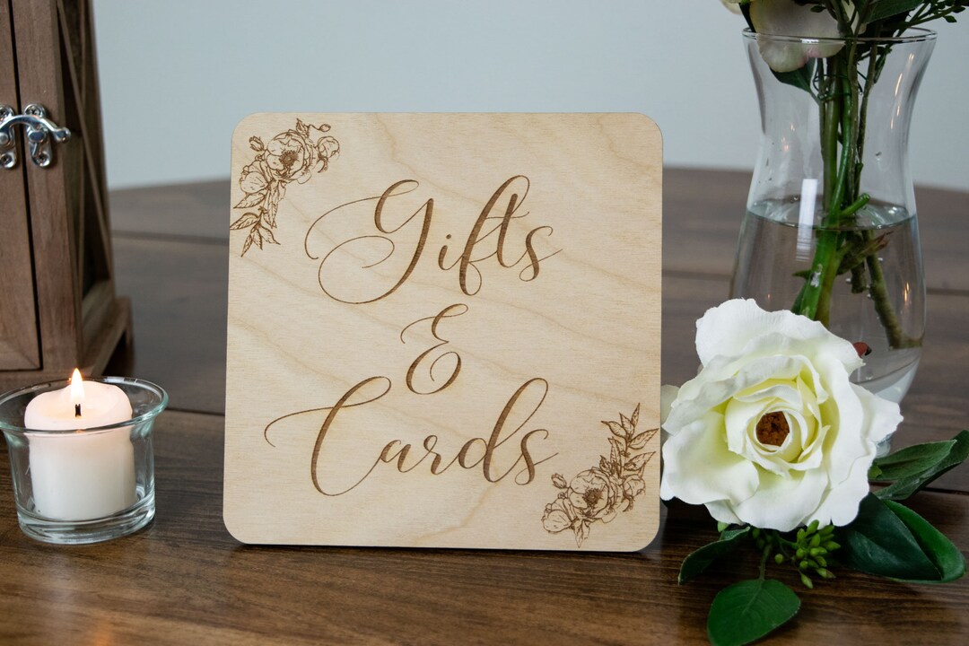 Wedding Cards Sign, Gifts and Cards Sign, Gift Table Sign, Modern ...