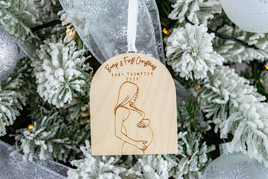 Bumps First Christmas, Pregnancy Announcement, Personalized Baby ...