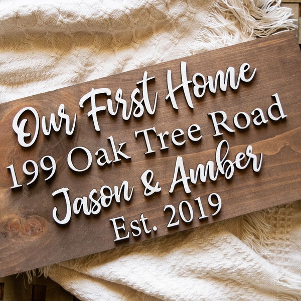 Our First Home Sign - Etsy