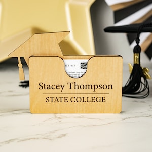Personalized Graduation Gift Card Holder, Class of 2024, College ...