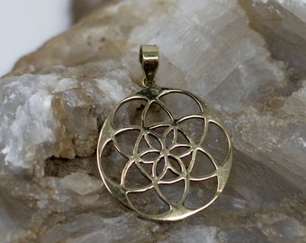 Gold Plated on Silver Torus Silver Necklace Sacred Sacred Geometry ...