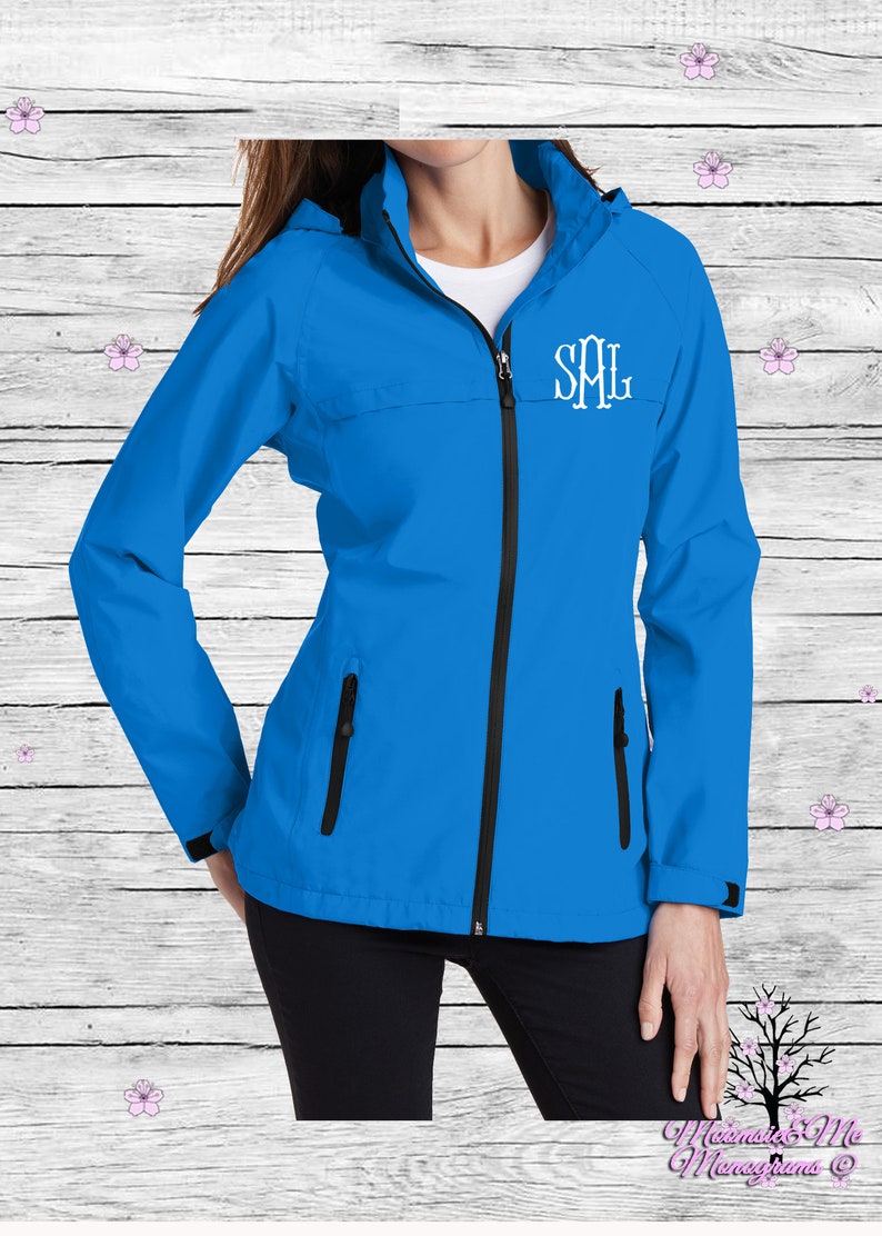 Rain Jacket Monogrammed Personalized Women's Rain Coat | Etsy
