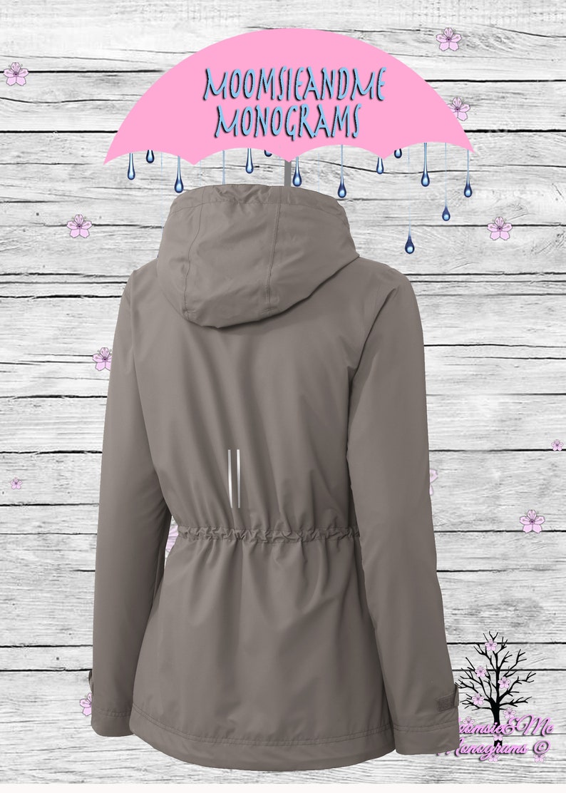 Monogram Raincoat Personalized Rain Coat Ladies Rain Jacket - Etsy