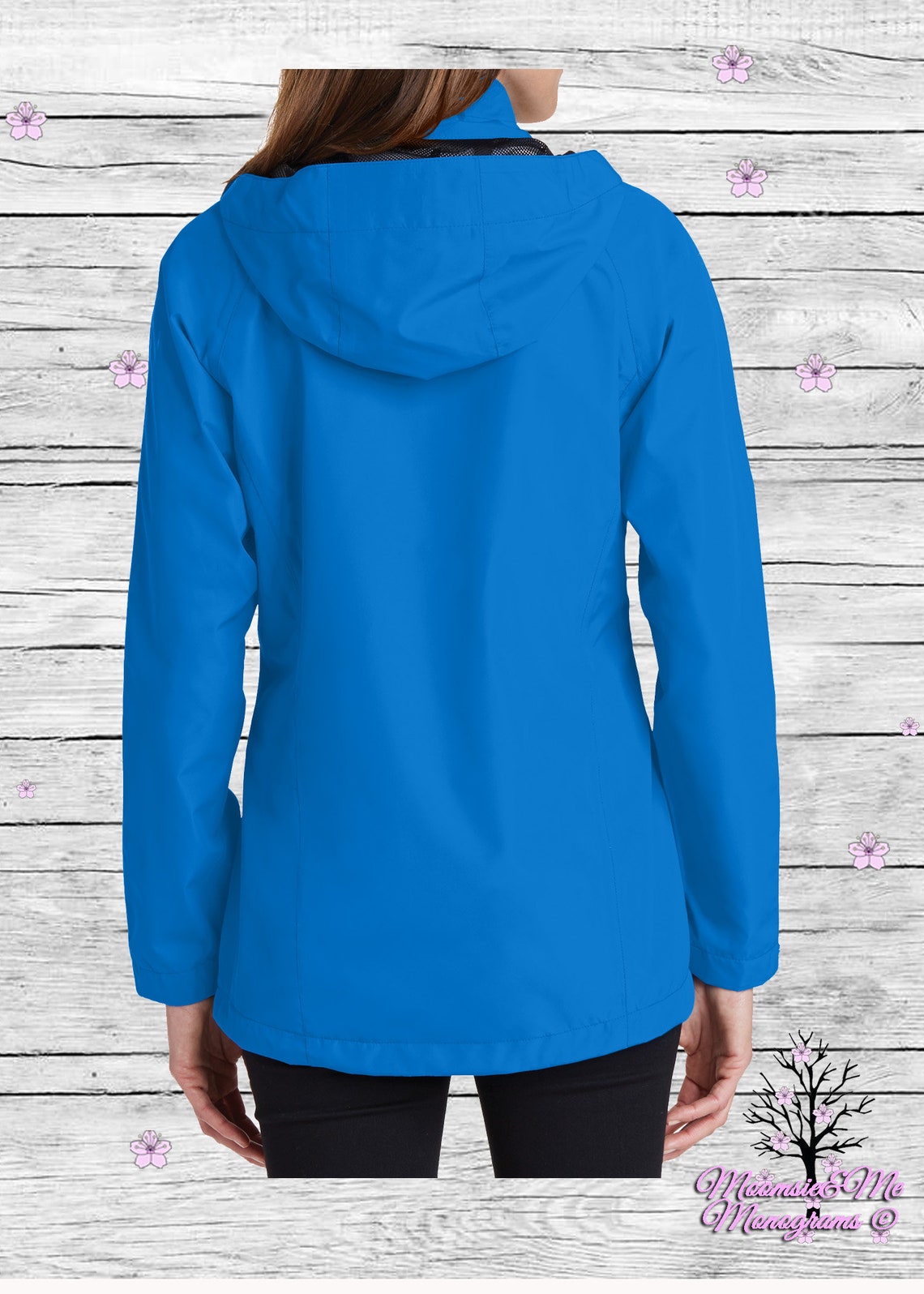 Rain Jacket Monogrammed Personalized Women's Rain Coat | Etsy