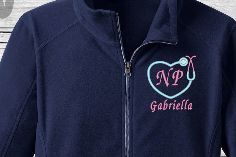 Custom Embroidered Nurse Fleece Jacket, Medical Staff Gift 3 - Etsy