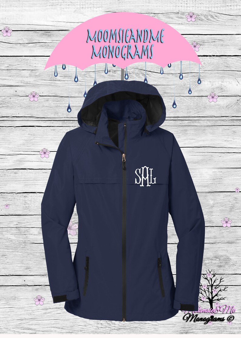 Monogrammed Rain Jacket for Ladies Women's Rain Jacket | Etsy