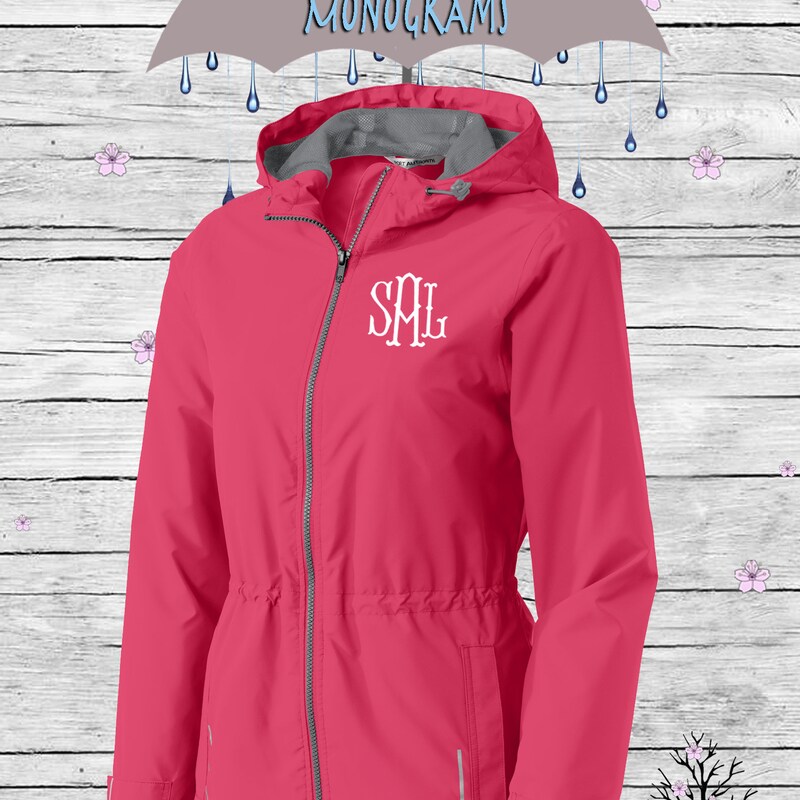 Monogrammed Rain Jacket - Etsy